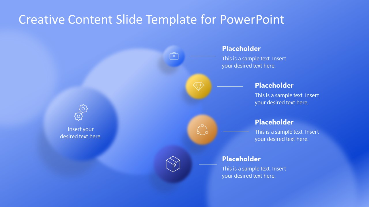 Blurred Circles PowerPoint Roadmap