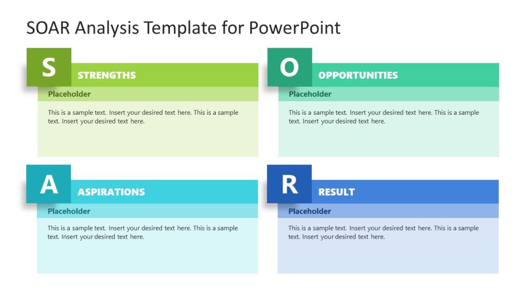 SOAR Analysis Presentation Template - Quadrants Layout - SlideModel SOAR Analysis Presentation Template - Quadrants Layout - SlideModel