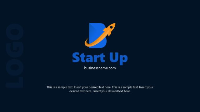 Dark Background Logo Slide for Presentation - SlideModel