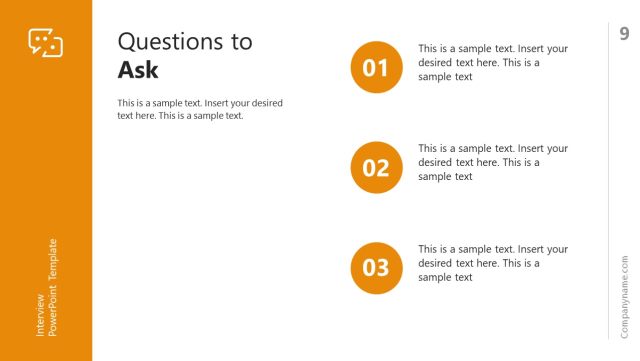 Questions To Ask Slide for Interview PowerPoint Template - SlideModel
