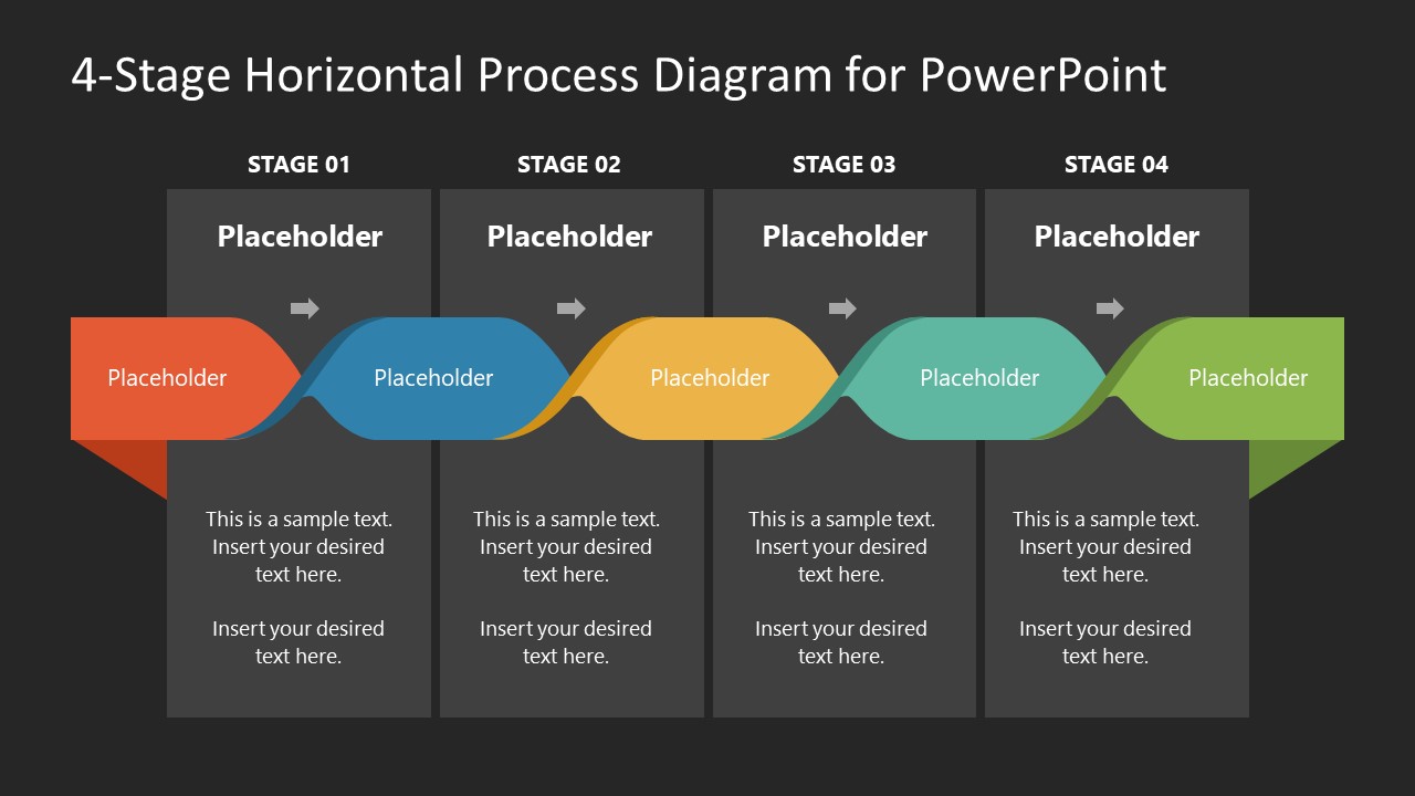 4 Stages Diagram Braid PowerPoint Design