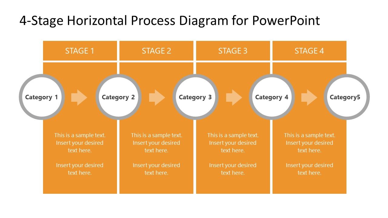 4 Stage Horizontal Concept Diagram for PowerPoint - SlideModel