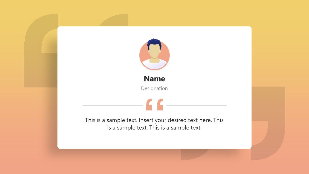 Name & Designation Slide - Client Tesimonials Template - SlideModel