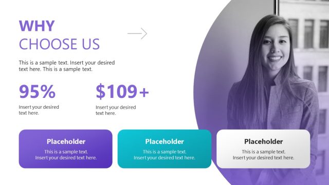 Why Choose Us Slide with Bold Digits - PPT Template - SlideModel