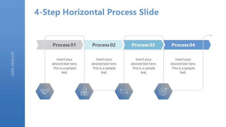4-Step Horizontal Process Diagram Template - SlideModel