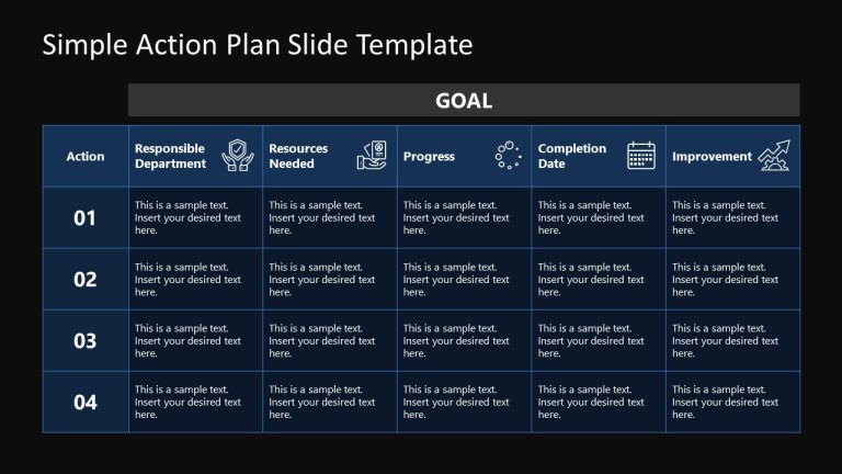Editable Slide Template for Action Plan Presentation - SlideModel