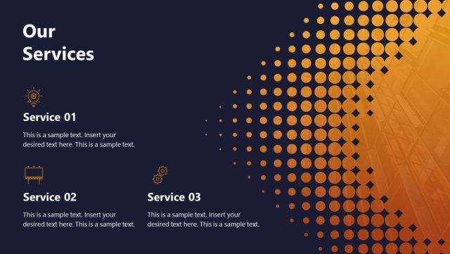 Business Presentation Slide Deck - Our Services Slide - SlideModel