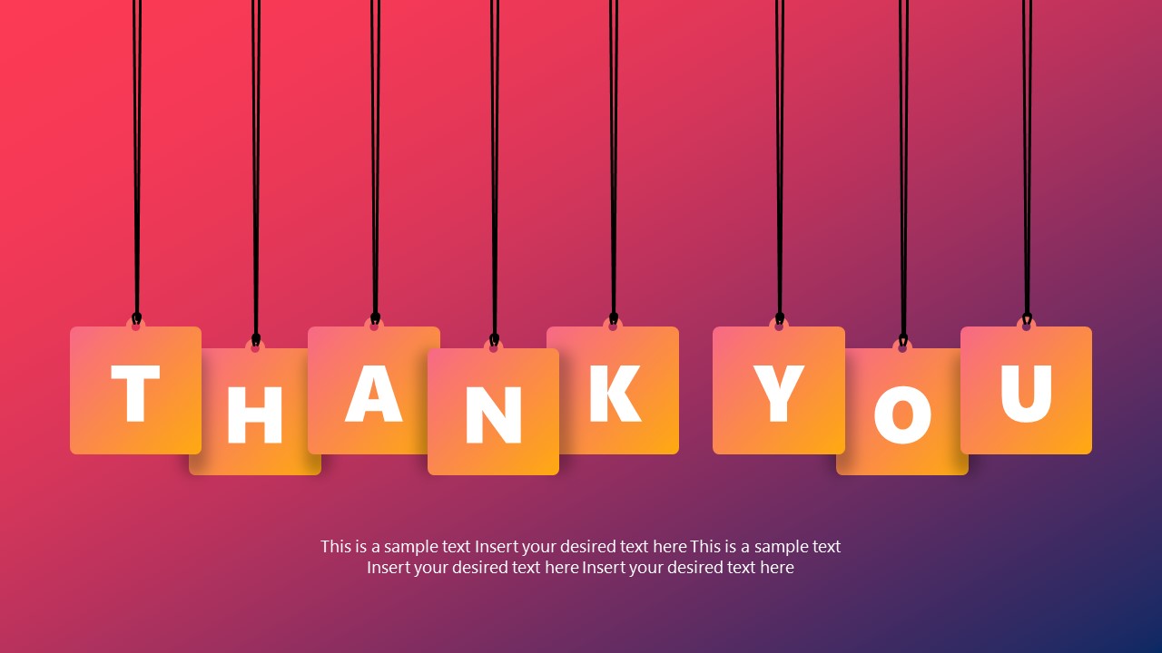 Engaging Thank You Slide Template For PowerPoint