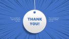 Simple Thank you Slide Template for PowerPoint - Blue Colored Slide ...