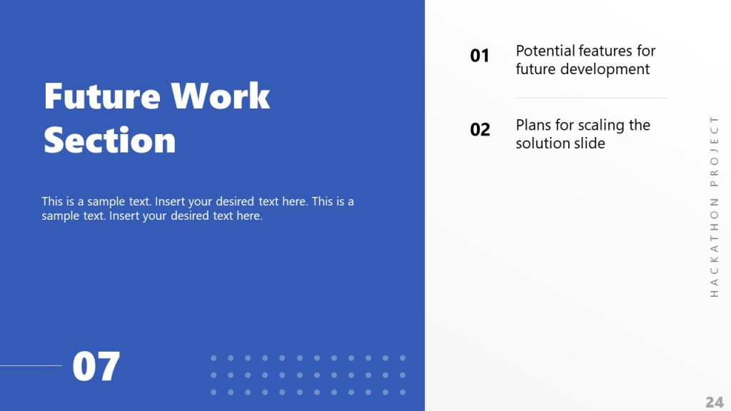 Future Work Section - Hackathon Presentation - SlideModel