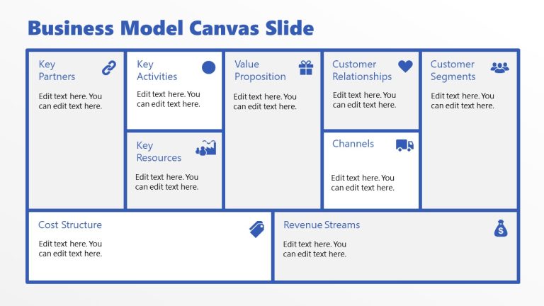Business Model Canvas Slide for Hackathon Template - SlideModel