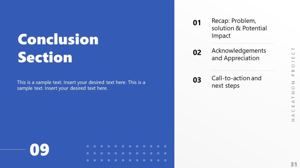 Conclusion Slide for Hackathon PPT Template - SlideModel