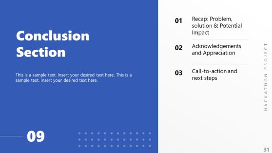 Conclusion Slide for Hackathon PPT Template - SlideModel