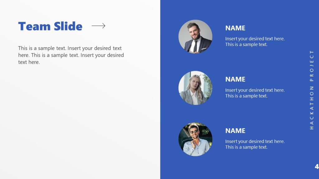 Team Slide for Hackathon Project Presentation - SlideModel