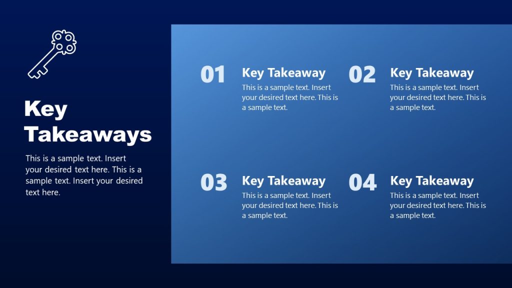 Editable Key Takeaways Presentation Template Slide - SlideModel