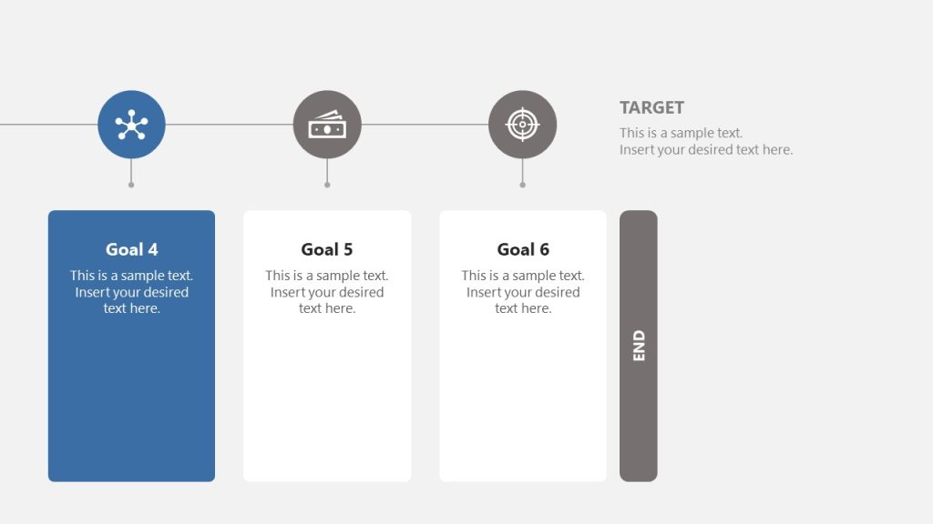 Editable Goal 4 PPT Slide with Icons - SlideModel