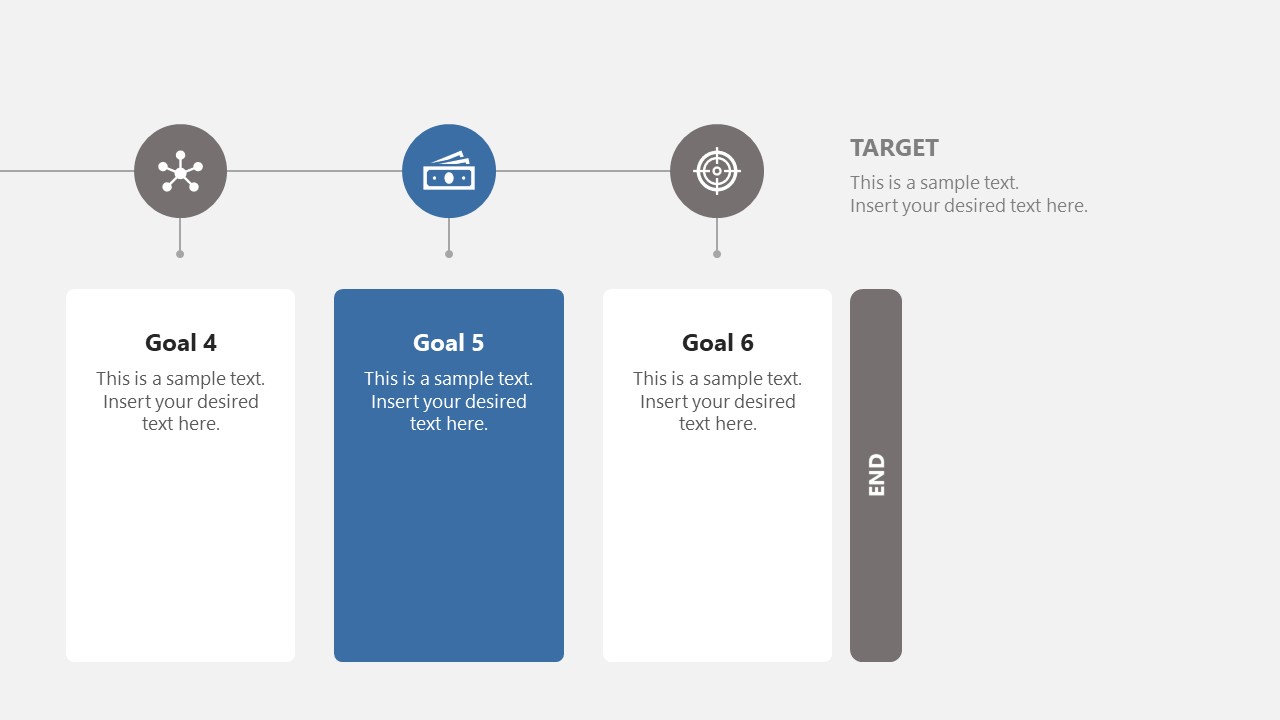 6-Item Sales Goals PowerPoint Template