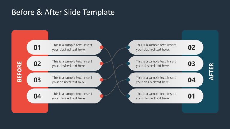 Connected Lines Diagram - Before & After PPT Slide - SlideModel