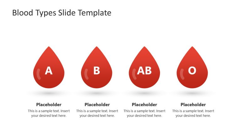 Four Blood Drops PPT Slide - SlideModel