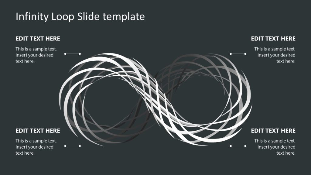 Inifinite Loop Slide Template - Black & White Theme - SlideModel