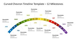 12-Milestones Slide for Curved Chevron Timeline PowerPoint Template ...