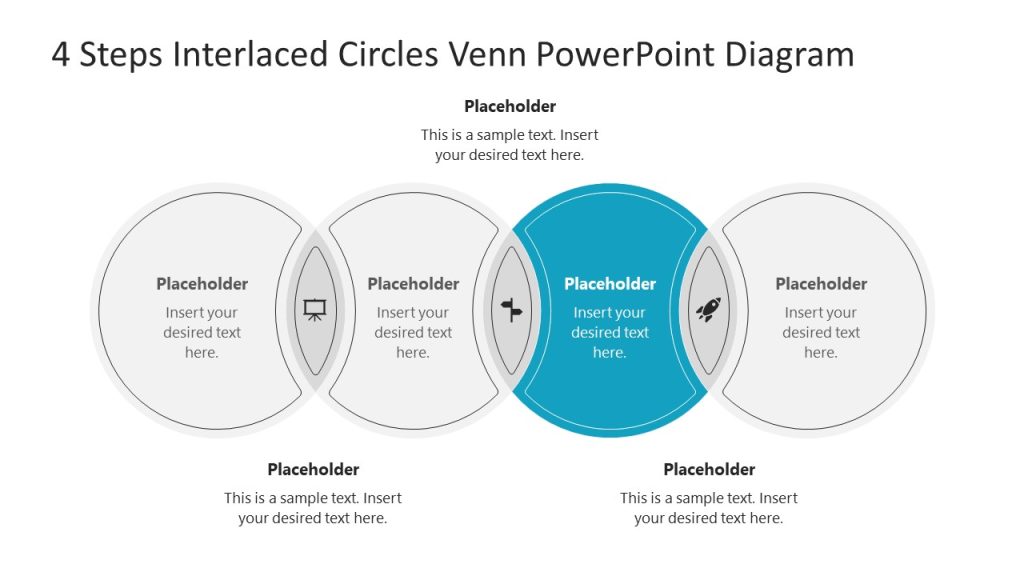 PowerPoint Template for 4 Steps Interlaced Circles Venn Diagram - SlideModel