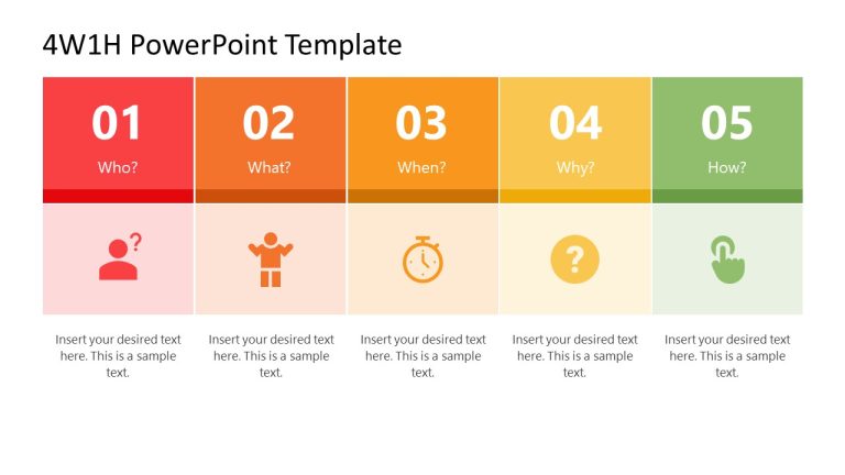 4W1H Template for PowerPoint - SlideModel