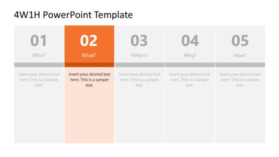 Customizable 4W1H Template for PowerPoint Presentation - SlideModel