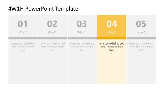 4W1H PowerPoint Template - Why Question Color Highlight Slide - SlideModel