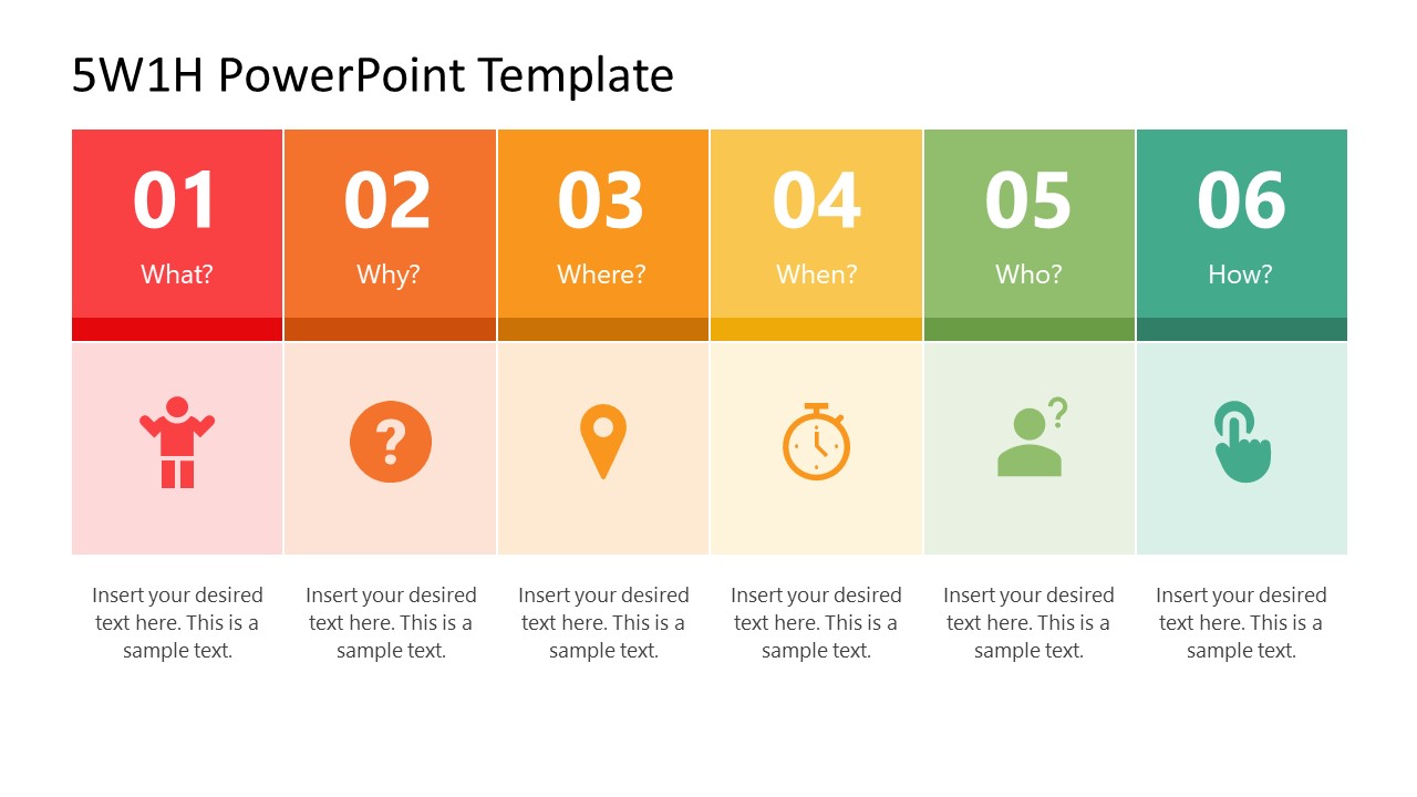 5W1H PowerPoint Template Presentation Slides 5W1H PowerPoint Template Presentation Slides