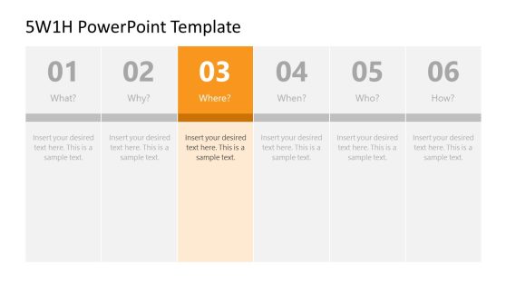 PowerPoint Template for 5W1H Presentation - Where Question Spotlight ...