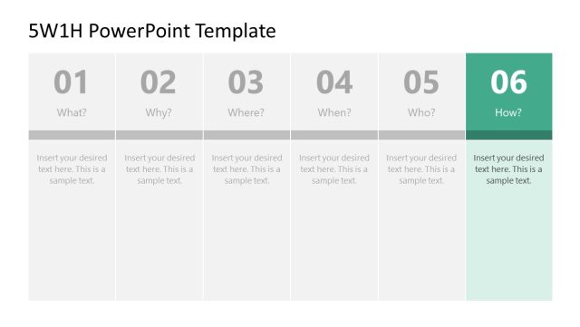 Editable 5W1H PowerPoint Presentation Template - SlideModel