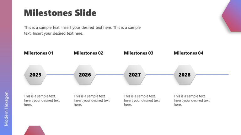 Horizontal Timeline Slide - Pitch Deck Template - SlideModel