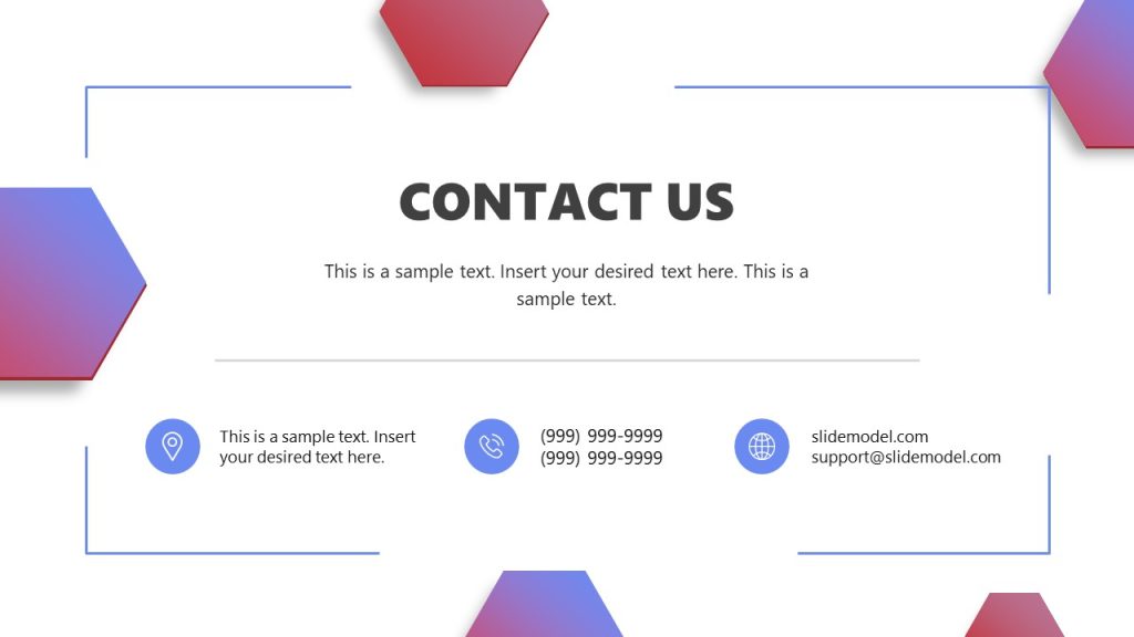 Contact Us Slide - Hexagon Pitch Deck Template for Presentation ...