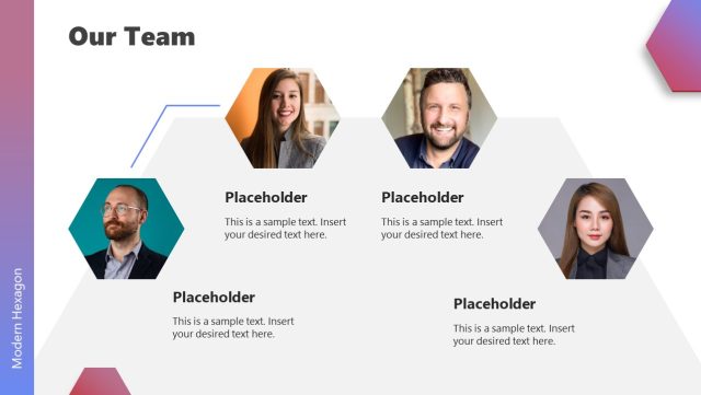 Our Team Slide - Hexagon Pitch Deck - SlideModel