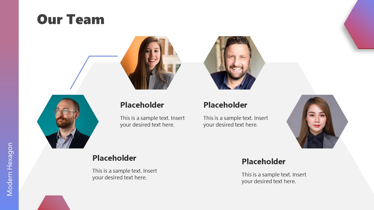 Modern Hexagon Pitch Deck PowerPoint Template