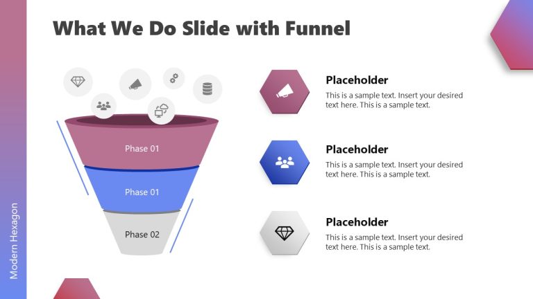 Slide with Funnel Diagram - Pitch Deck Template - SlideModel