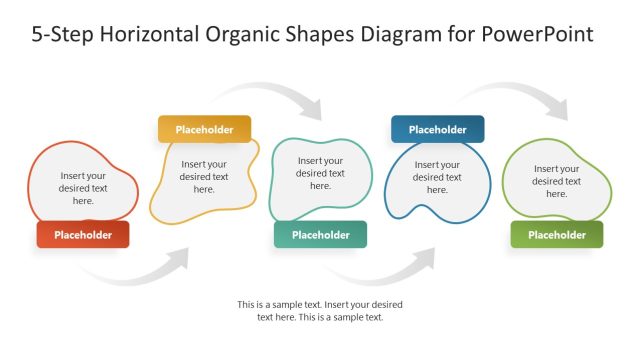 5-Step Horizontal Organic Shapes Template for PowerPoint - SlideModel