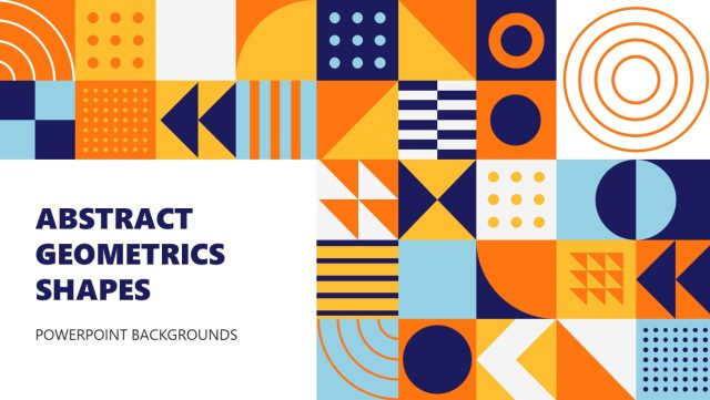 Colorful Collage Design Slide with Geometric Shapes - SlideModel