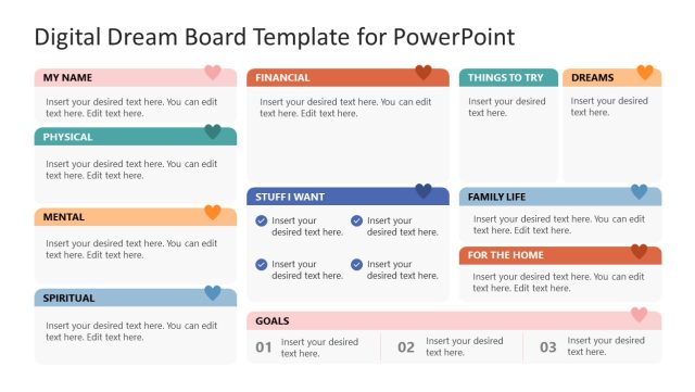 Digital Dream Board PowerPoint Template - White Background Slide ...