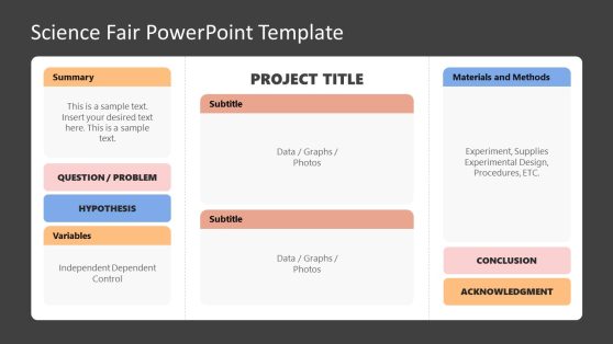 Customizable Science Fair PPT Template with Dark Background - SlideModel