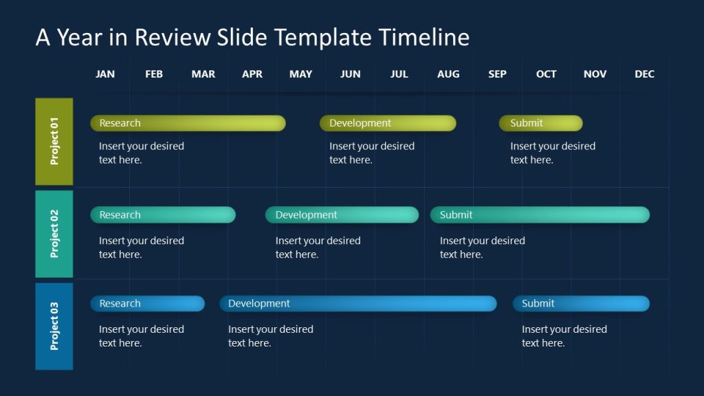 Yearly Projects Review Slide Template