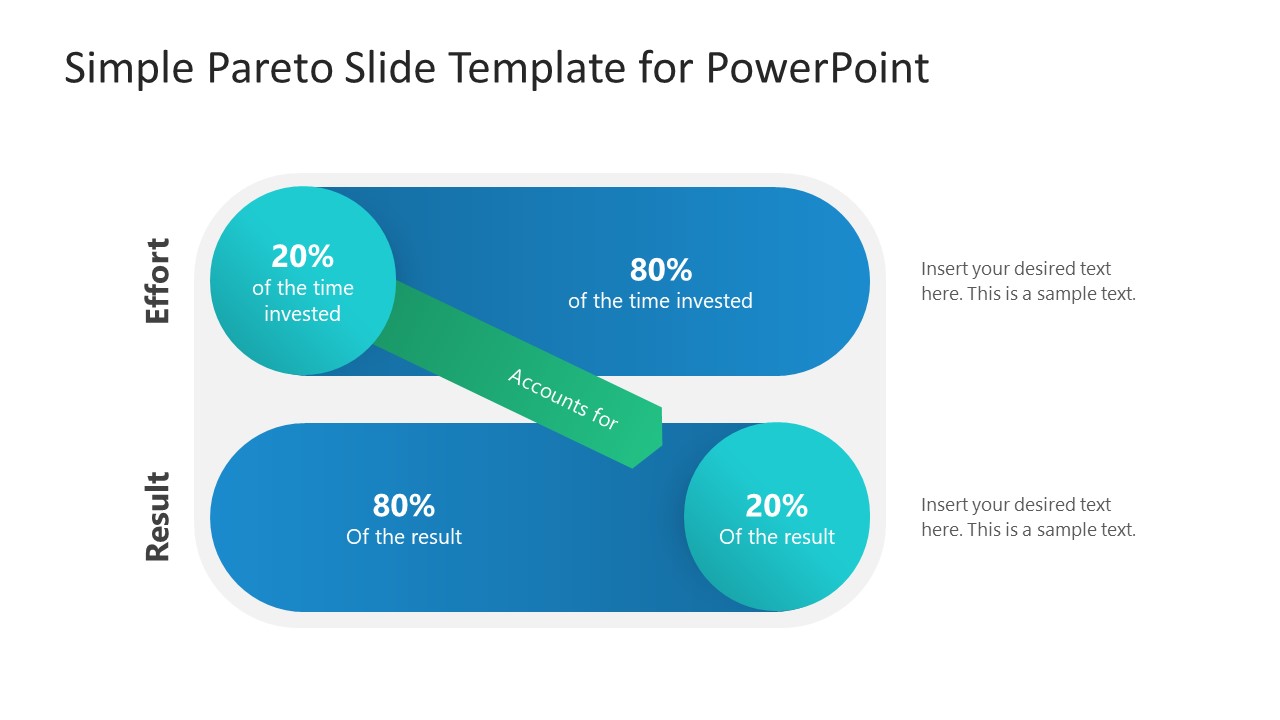 Simple Pareto Slide Template for PowerPoint