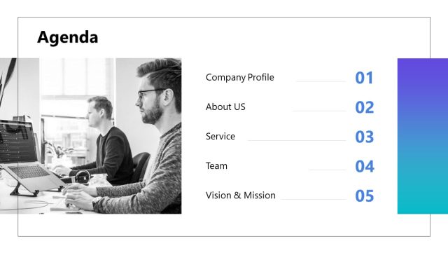 Agenda Slide - Company Presentation Template - SlideModel