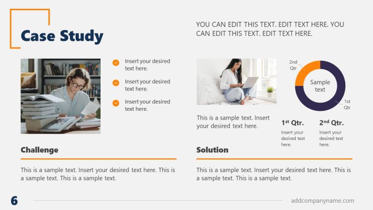 Case Study Template Slide for Presentation - SlideModel