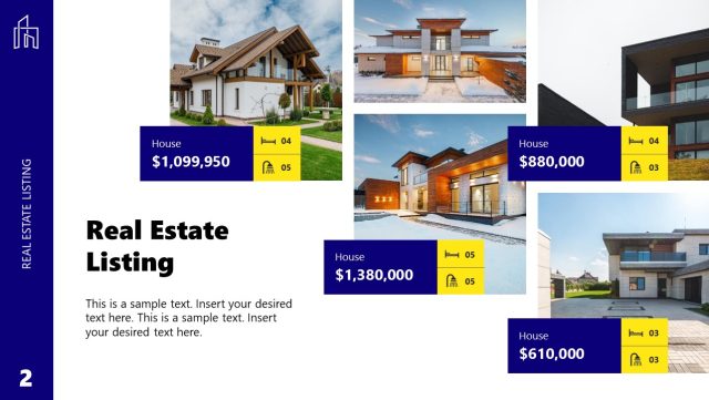Real Estate Properties Presentation Slide - SlideModel