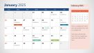 The Month of January Slide - 2025 Calendar - SlideModel
