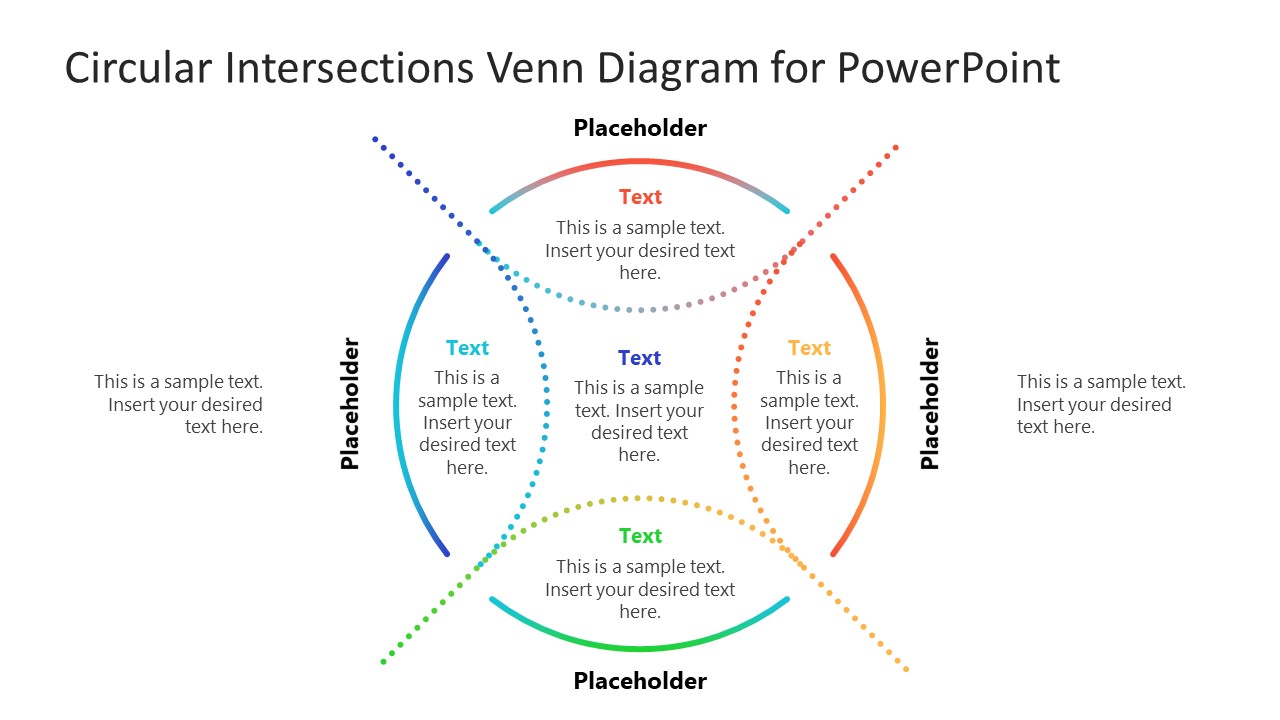 Circular Intersections Venn Diagram For PowerPoint