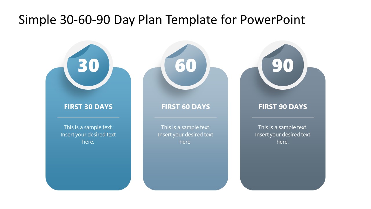 Simple 30 60 90 Plan Template For PowerPoint