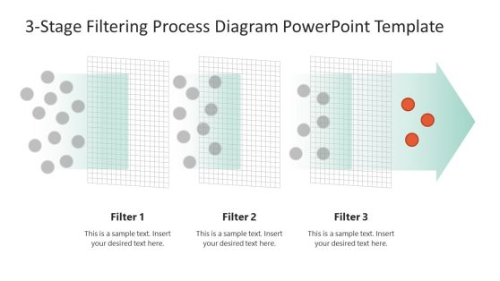 3-Stage Filtering Process Template Slide - SlideModel
